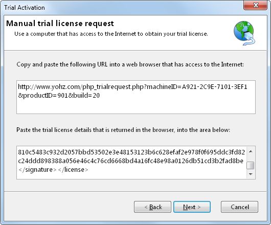 Yohz Software - Manual Product Activation